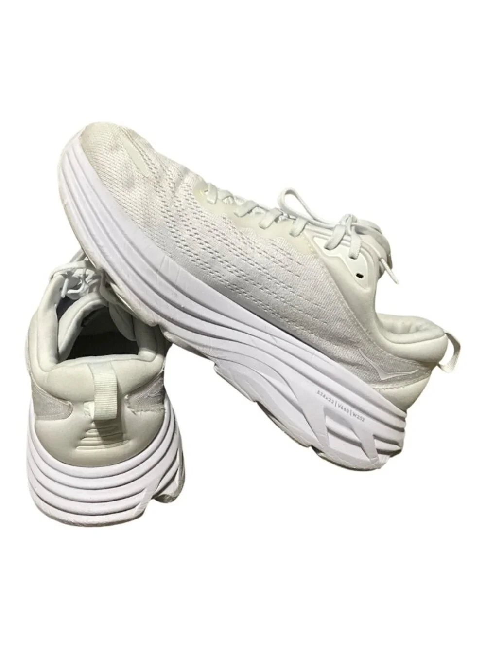 Hoka | Shoes | Hoka One One Bondi 8 Womens Running Shoes White Size Us ...